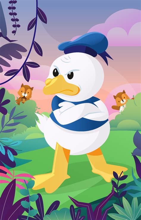 Grumpy Duck With Blue Sailor Hat 23151040 Vector Art At Vecteezy