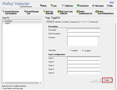 Deleting Tags Permanently Proficy Historian For Cloud Documentation GE Digital