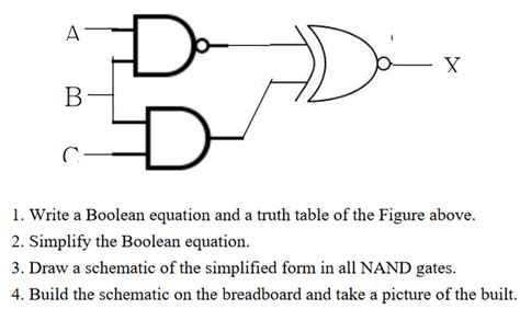 Solved A X B С C 1 Write A Boolean Equation And A Truth
