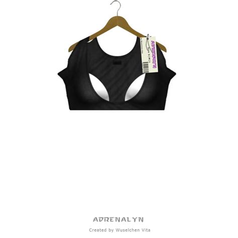 Second Life Marketplace Adrenalyn Mini Top With Bra Black White