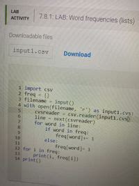 Answered Write A Program That First Reads In The Name Of An Input File