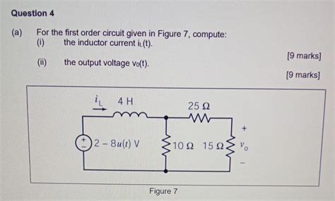 solved a for the first order circuit given in figure 7