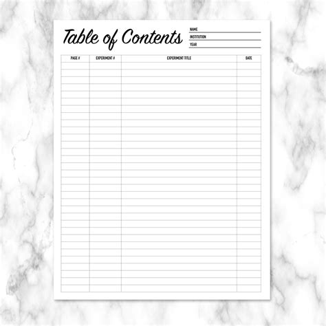 LABORATORY NOTEBOOK TEMPLATES Lab Notebook Templates Lab Book Printable Template Lab Report Etsy