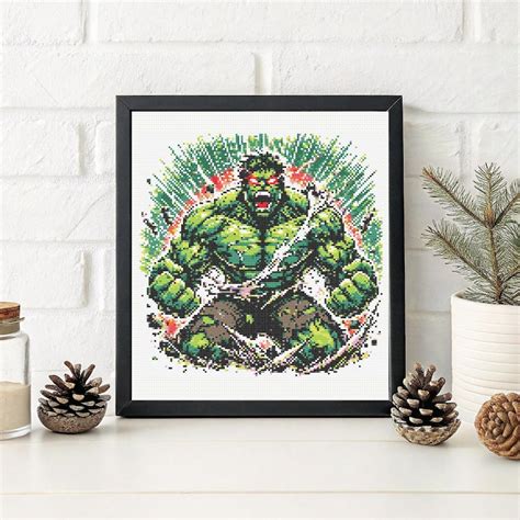 Hulk Cross Stitch Pattern Superhero Design Pdf Pattern Etsy