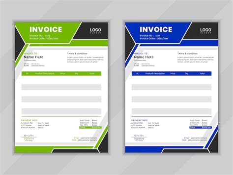 Premium Vector Vactor Professional Invoice Layout Template Design For