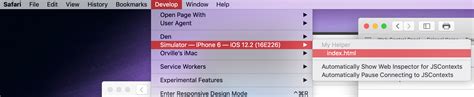 After Latest Update Of Xcode 102 Web Inspector Is Not Working