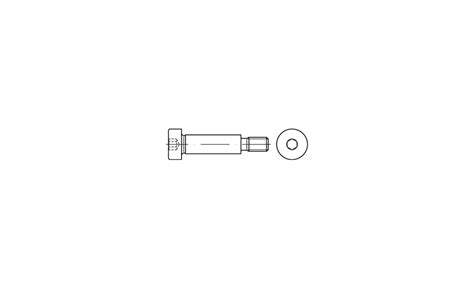 ISO7379 M8X50 12.9 - Paß-Schulterschrauben, 12.9, h8,10-M 8x50