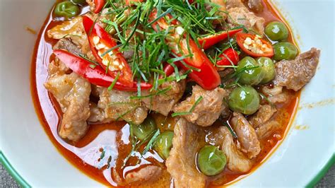 พะแนงหมูวิธีทำพะแนง Pork Panaeng Curry Youtube