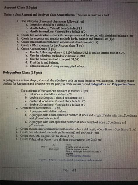 Solved Account Class 10 Pts Design A Class Account And The