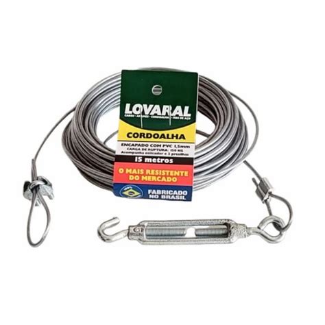 Cabo De Aco Revestido Para Varal C 15M Clips E Esticador Shopee Brasil
