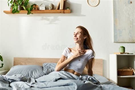 A Young Woman Battling Anorexia Shares Stock Image Image Of Slim