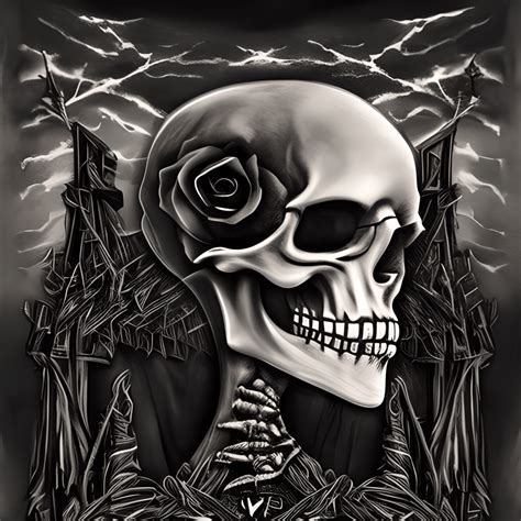 Wicked Skull Gothic Dark Mysterious Landscape Photograph · Creative Fabrica