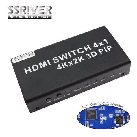 Селектор HDMI 4 входа 1 выход с пультом 1,4 и 3D,4K*2K HDMI SWITCH в ...