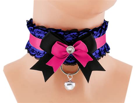 Choker Necklace Ddlg Collar Kitten Play Collar Pet Play Collar Satin