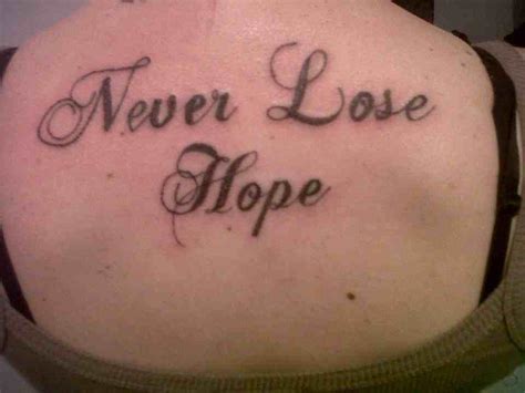 Never Lose Hope Tattoo Script By Mickeydtattooist On Deviantart
