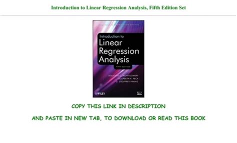 Bestsellers Read Book PDF Introduction To Linear Regression Analysis Fifth Edition Set