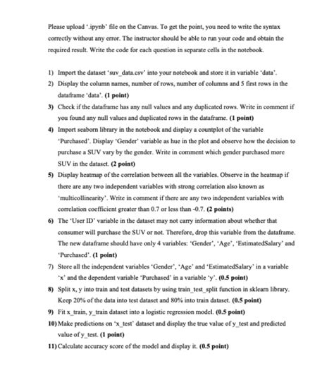 Solved Please Upload Ipynb File On The Canvas To Get The