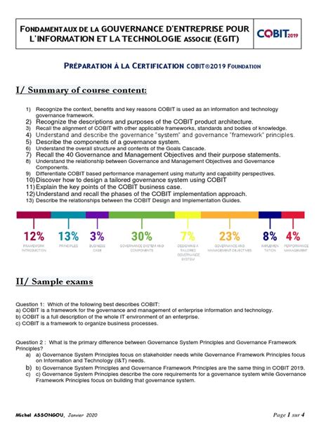 Cobit 2019 Foundation Sample Exams Pdf Governance Cobit