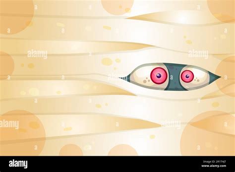 Spooky Eyes Flat Vector Illustration Trick Or Treat Scary Party