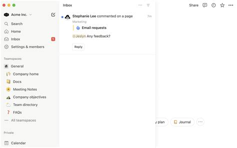 更新和通知 Notion 幫助中心