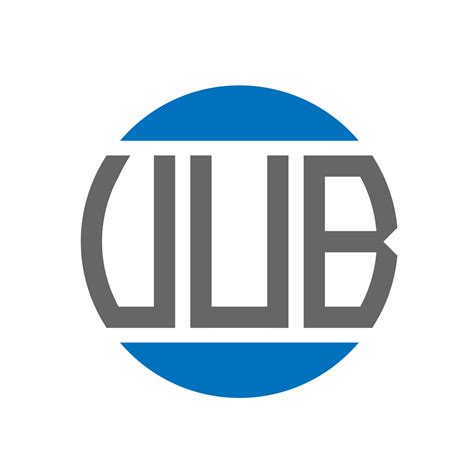 Uub Letter Logo Design On White Background Uub Creative Initials Circle Logo Concept Uub