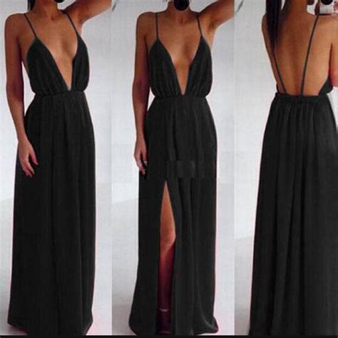 Sexy V Neck Spaghetti Strap Long Dress Color On Luulla