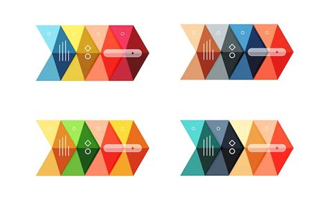 Os Modelos De Seta Infográfico Em Branco Do Vetor Podem Ser Usados Como