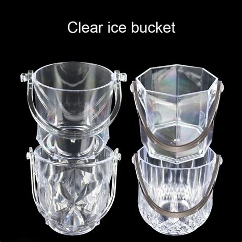 아크릴 투명 플라스틱 아이스 버킷 바 Ktv 파티 샴페인 맥주 음료 작은 아이스 버킷