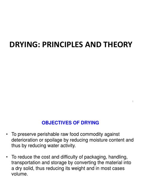 Drying Theory And Principles Pdf