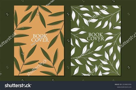 Set Green Color Book Cover Designs Stock Vector Royalty Free