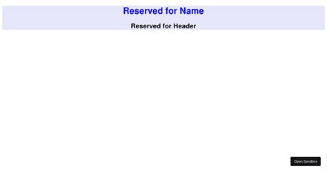Resume Project Codesandbox