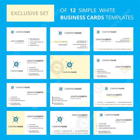 Set Of 12 Seo Template Download On Pngtree
