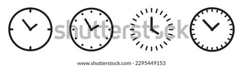 Clock Icon Set Time Clock Icons Stock Vector Royalty Free Shutterstock
