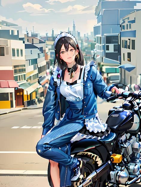 Chica Conduciendo En Bicicleta Vector Premium