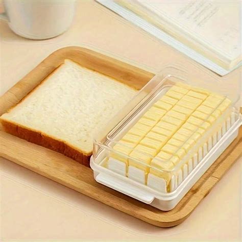 1pc Airtight Polypropylene Butter Storage Container Easy To Use
