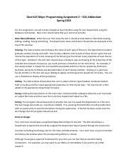 Program 2 GUI Addendum Geen165 Major Programming Assignment 2 GUI