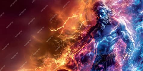 Premium Photo Zeus Greek God Of Thunder And Lightning Son Of Cronus And Rhea Concept Greek