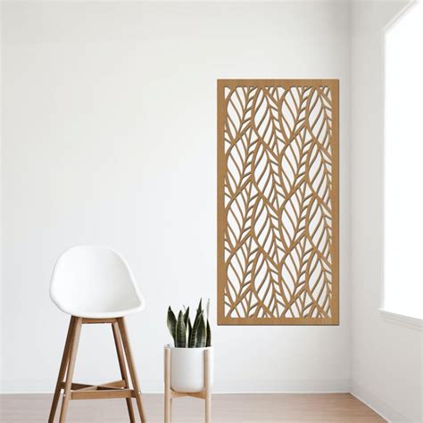 Dřevěný Dekorační Panel Leaf Iii Dřevo života