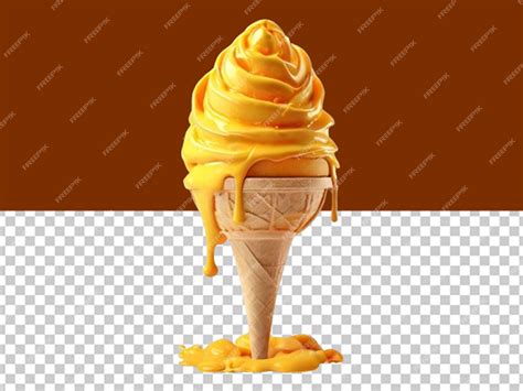 Premium Psd 3d Mango Flavor Icecream