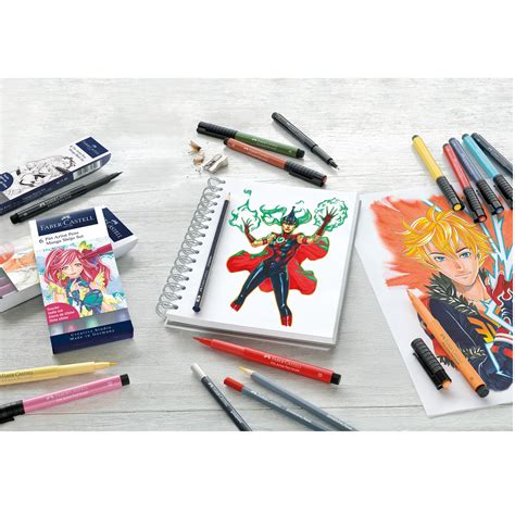 Faber Castell Тънкописец Pitt Artist Pen Drawing Manga 4 броя XS F