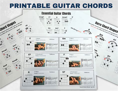Free Printable Guitar Chord Chart
