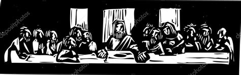 Última cena Woodcut Stock Vector by xochicalco 25112069