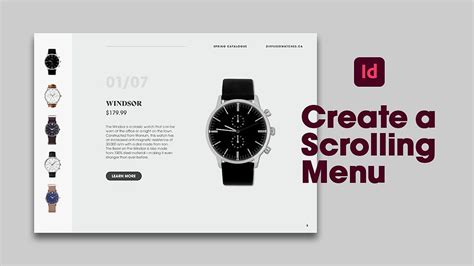 how to create a scrolling frame with adobe indesign montilla design