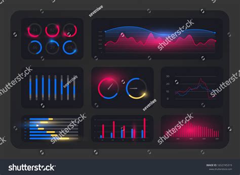 Ui Ux Admin Panel Layout Template Stock Vector Royalty Free Shutterstock