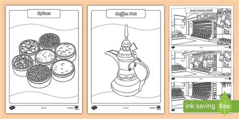 Souk Role Play Pack Colouring Sheets Teacher Made Twinkl