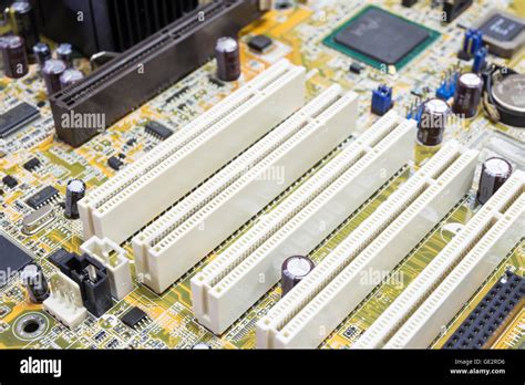 PCI Connector Slot In Motherboard PC Stock Photo Alamy