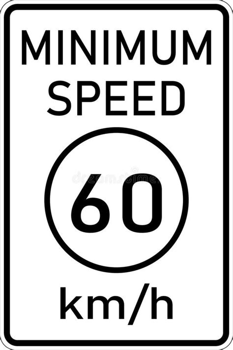 Vector Graphic Of A Usa Kph Minimum Speed Limit Highway Sign It