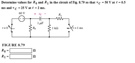 Solved Determine Values For R0 And In The Circuit Of Fig