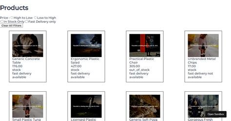 usereducer with filters forked codesandbox