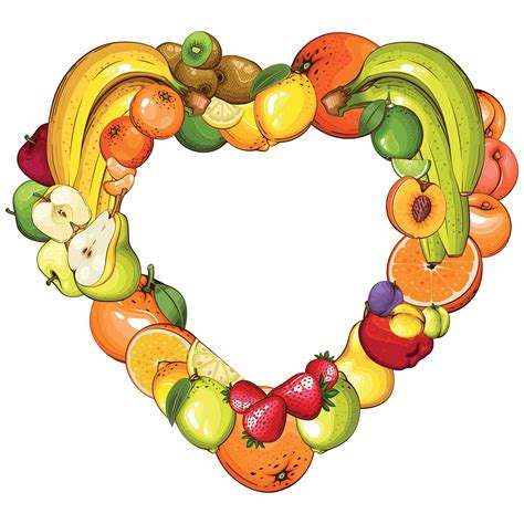 Fruits Frame On White Background Colorful Frame With Fruits Illustration Fruits Mix Fruit